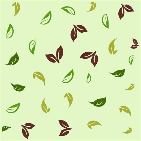 Premium Vector Vector Seamless Pattern Colorful Repeated Green Leaf Nature