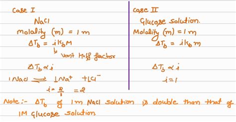 Why Is Boiling Point Of 1m Nacl Solution More Than That Of 1m Glucose