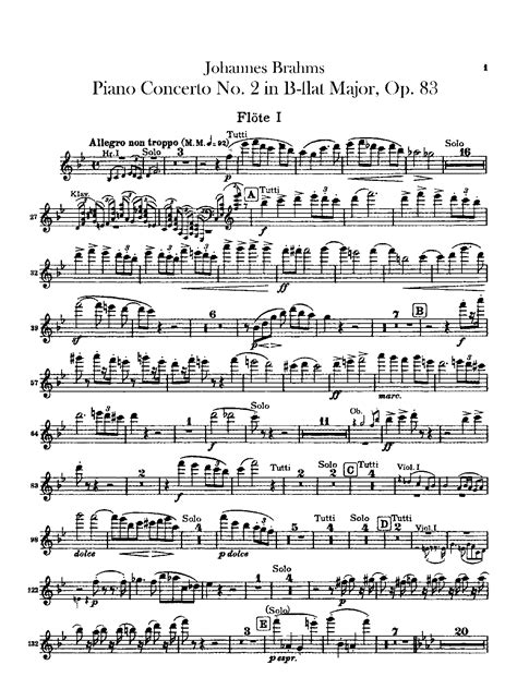 Piano Concerto No2 Op83 Brahms Johannes Imslp Free Sheet Music