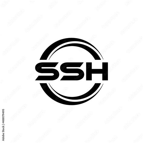 Ssh Letter Logo Design With White Background In Illustrator Vector Logo Modern Alphabet Font