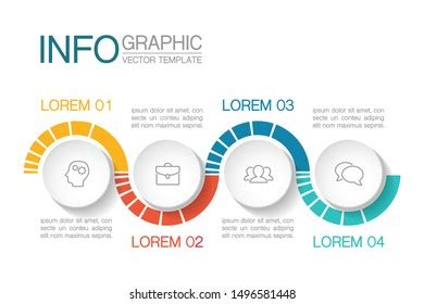 Vector Horizontal Infographic Diagram Template Business Stock Vector