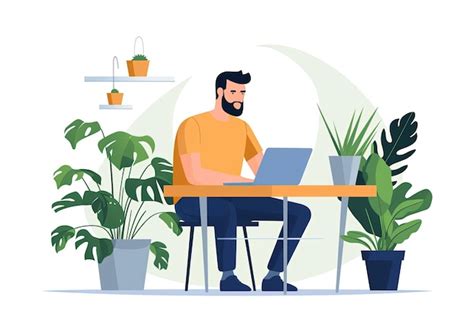 Premium Ai Image Business Man Works On Laptop Programmer Is Work Successful Worker White