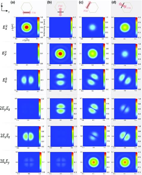 Contour Plots Representing The Spacial Distribution Of The Squared