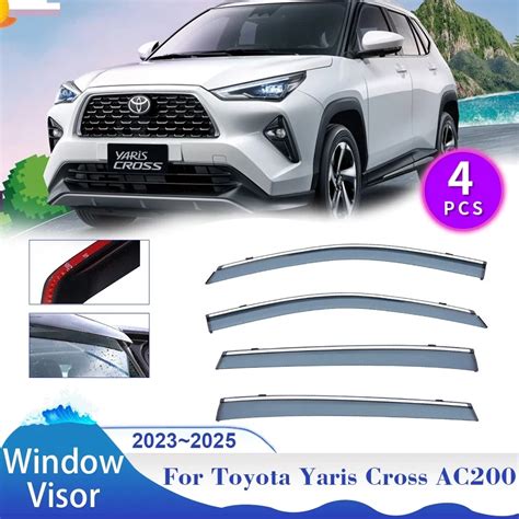 For Toyota Yaris Cross Ac200 Gr 2023 2024 2025 Car Window Visor Side Vent Smoke Covers Sun Rain