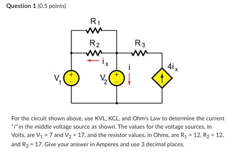 solved question 1 0 5 ﻿points for the circuit shown above