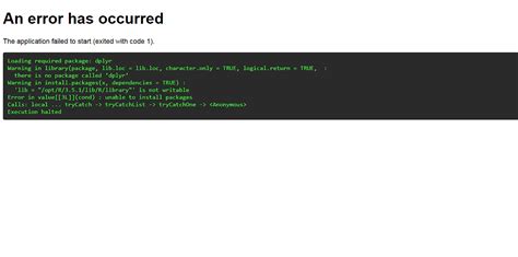 shiny app deployment getting error while deploying my app to