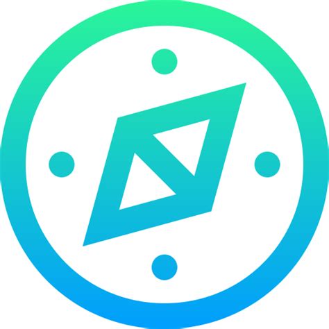 Compass Super Basic Straight Gradient Icon