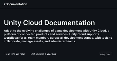 unity cloud