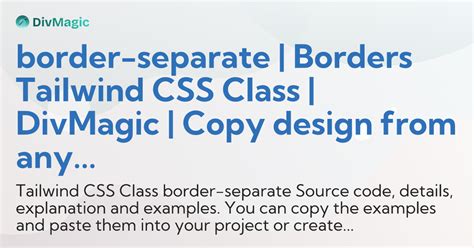 Border Separate Borders Tailwind Css Class Divmagic Copy Design
