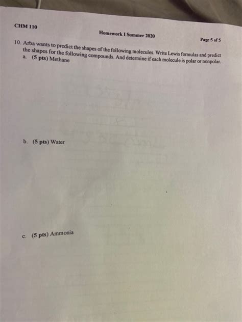 Solved Chm 110 Homework I Summer 2020 Page 5 Of 5 10 Arba