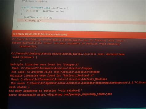 Rainbow Effect And Stepper Continuous Rotation Programming Arduino