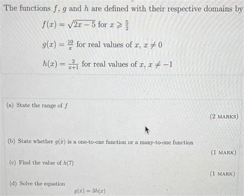 solved the functions f g and h are defined with their