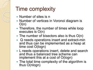A Sweepline Algorithm For Voronoi Diagrams PPT
