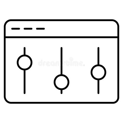 Browser Configuration Isolated Vector Icon Which Can Easily Modify Or Edit Stock Vector