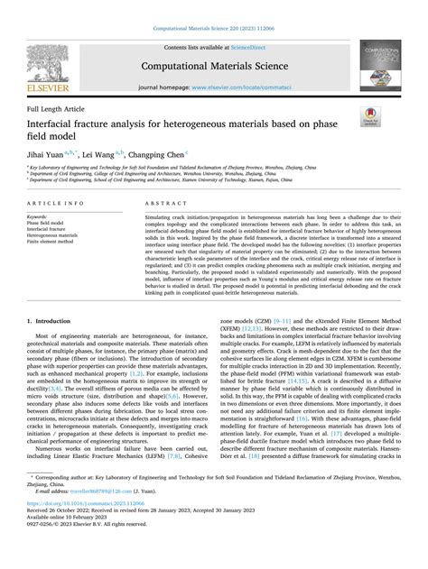 Pdf Interfacial Fracture Analysis For Heterogeneous Materials Based