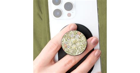 William Morris Lily Art Nouveau Floral Pattern Met Popsocket Zazzle