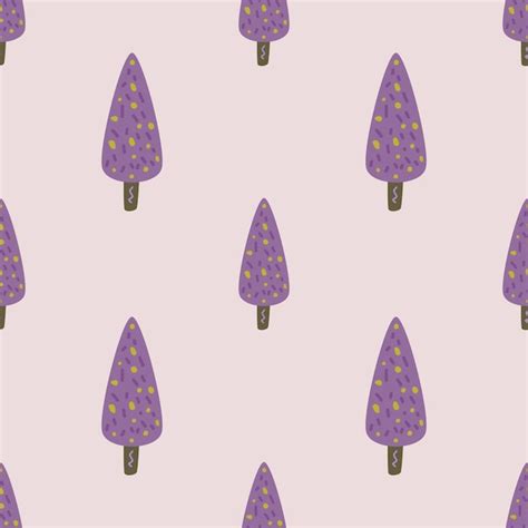 Premium Vector Tree Seamless Pattern Repeat Nature Background Illustration