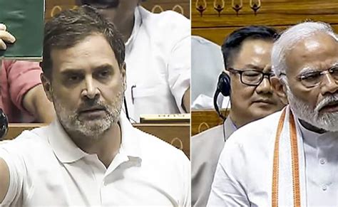 Pm Narendra Modi Vs Rahul Gandhi Bjps Contrasting Videos From Lok Sabha