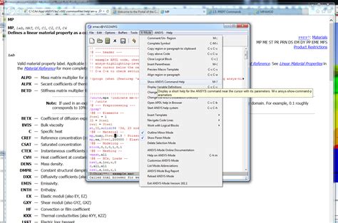 Introductory Tutorial For Apdl Mode