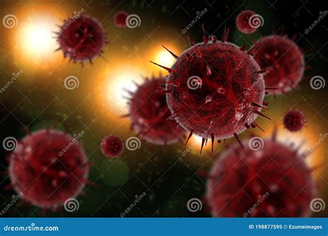 Aids Hiv Virus 3d Illustration Stock Illustration Illustration Of
