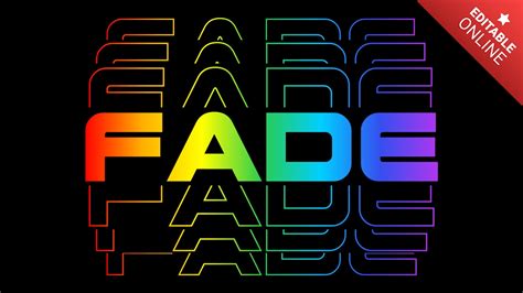 fade stacked text effect generator