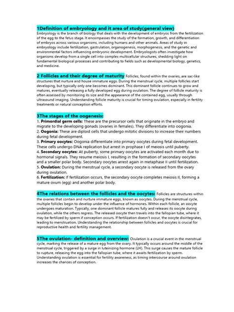 Embriology And Anatomy Pdf