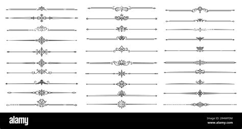 Vintage Dividers Flourish Borders And Frame Lines With Vector Floral