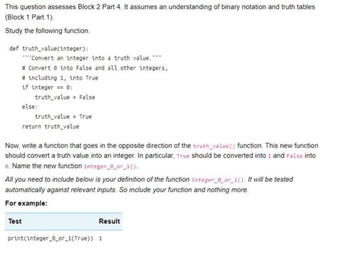 Solved This Question Assesses Block 2 Part 4 It Assumes An