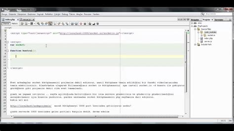 Nodejs With Php Socket Programlama Youtube