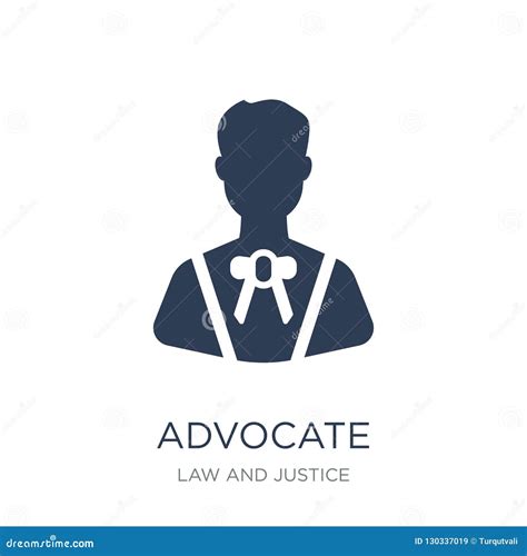 Advocate Icon Trendy Flat Vector Advocate Icon On White Background From Law And Justice