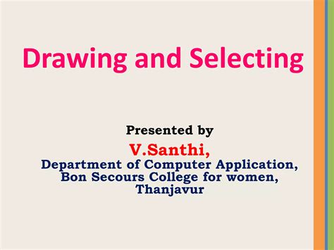 Drawing And Selecting In Coreldraw Pptx Desktop Publishing