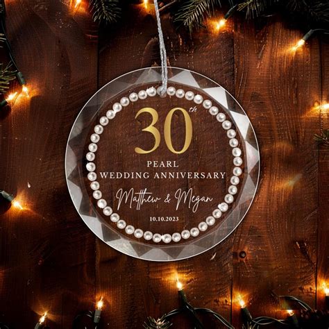 Personalized 30th Anniversary Ornament 30 Years Wedding T Thirty