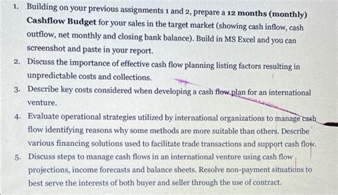 Solved 1 Building On Your Previous Assignments 1 And 2