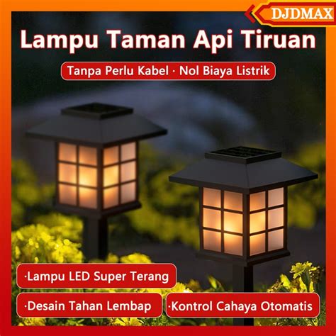 Jual Djdmax Lampu Taman Dekorasi Rumah Mini Api Menyala Estetik Outdoor Waterproof Tenaga Surya