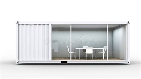 Interior Of Mobile Container Site Office For Construction Site Shipping Container Stock