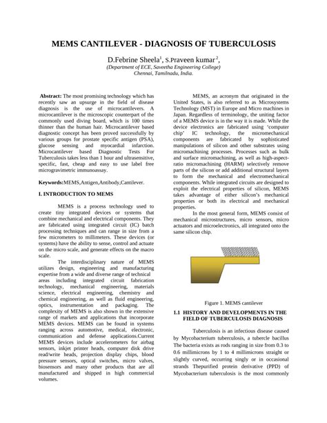 Pdf Cantilever Diagnosis Of Tuberculosis