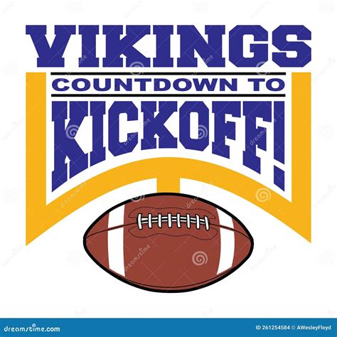 Football Countdown To Kickoff Falcons Vector Illustration