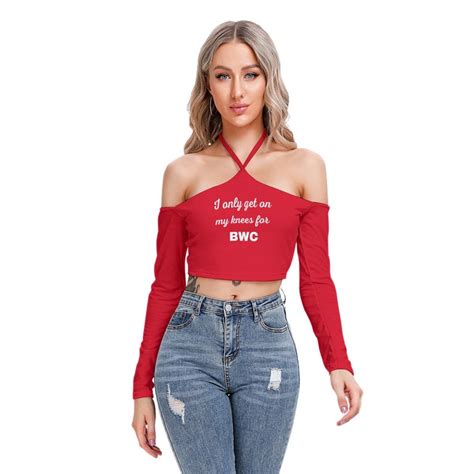 Stylish Hotwife Queen Of Diamonds Bwc Halter Neck Crop Top In Red Bwc