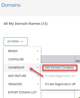 Domain Management How To Change Contact Info For Multiple Domains