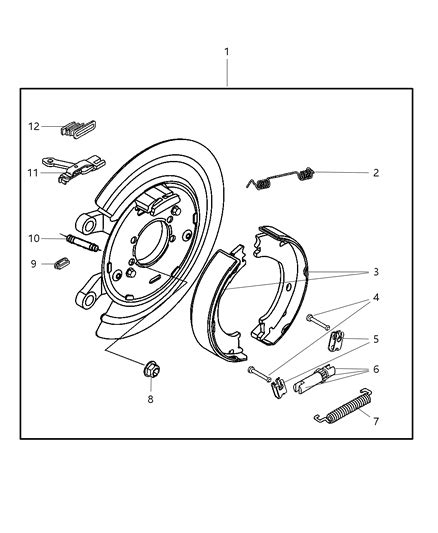 Parking Brake Assembly Rear Disc 2003 Dodge Ram 2500