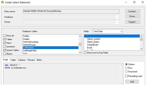Connecting QlikView To SurveyMonkey Via ODBC Driver