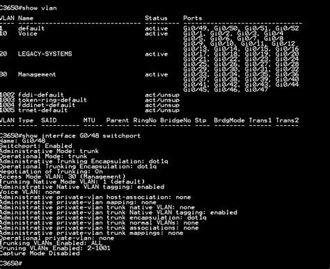 No Trunk Vlans Shown Cisco Community
