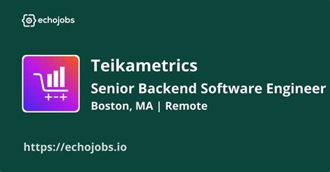 Teikametrics Is Hiring Senior Backend Software Engineer Boston Ma Remote Python Java Kafka