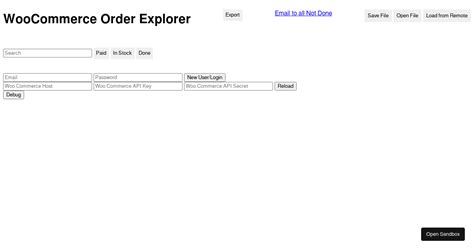 Woo Commerce Order Explorer Js Codesandbox