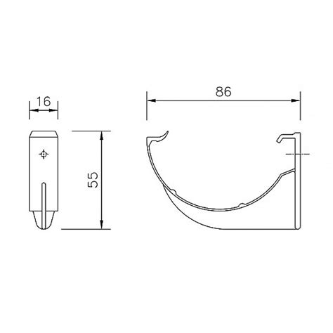 Gutter Bracket 76mm Black Miniflo Black