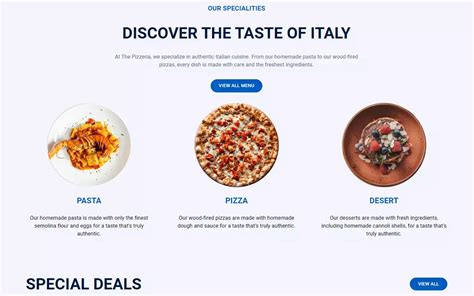The Pizzeria Restaurant HTML Responsive Website Template