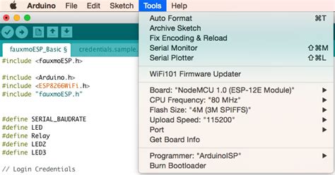 github mamunhoque fauxmoesp home automation with nodemcu and alexa