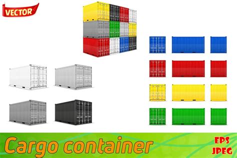 Cargo Container Vector Illustration