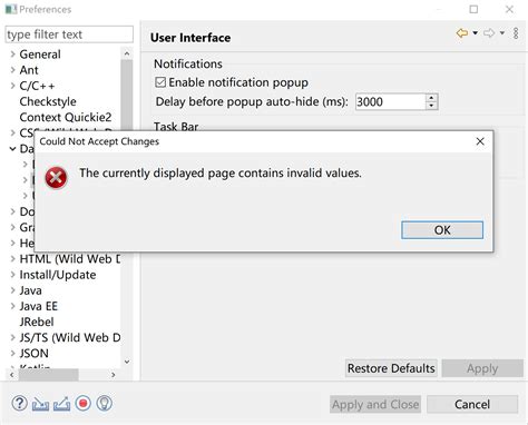 Configuration Of Eclipse Integration Plugin Preferences Exception Issue Dbeaver