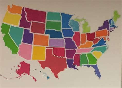 United States Map Customizable Etsy